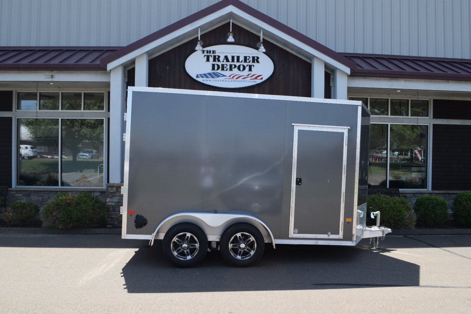 New EZ HAULER 7′ X 12′ + V-NOSE ENCLOSED CARGO TRAILER WITH BARN DOORS ...