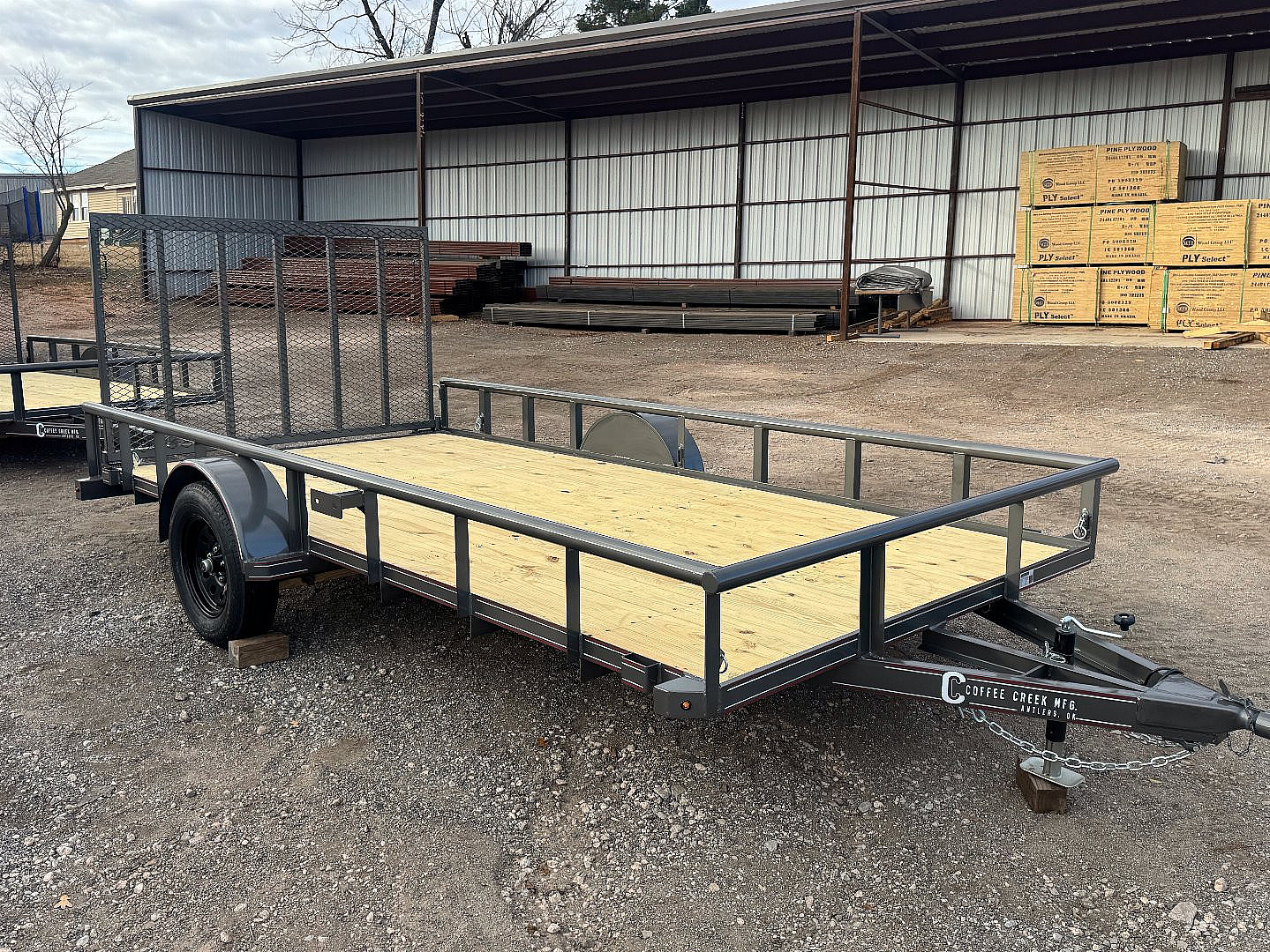 New 2025 Coffee Creek MFG 83x14SA Utility Trailer