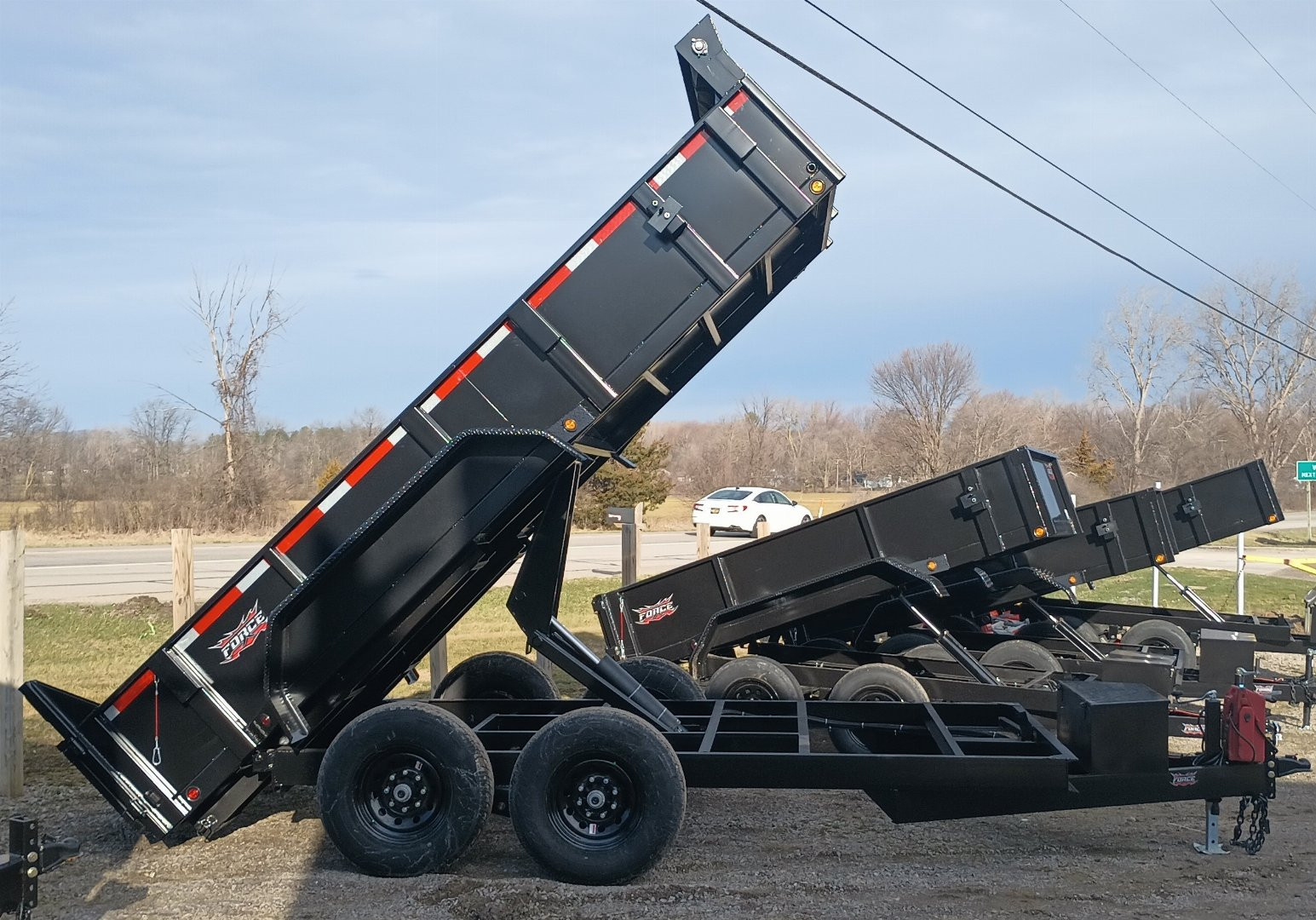 New 2025 Force 7x12TA5 12K Dump Trailer with Scissor Lift