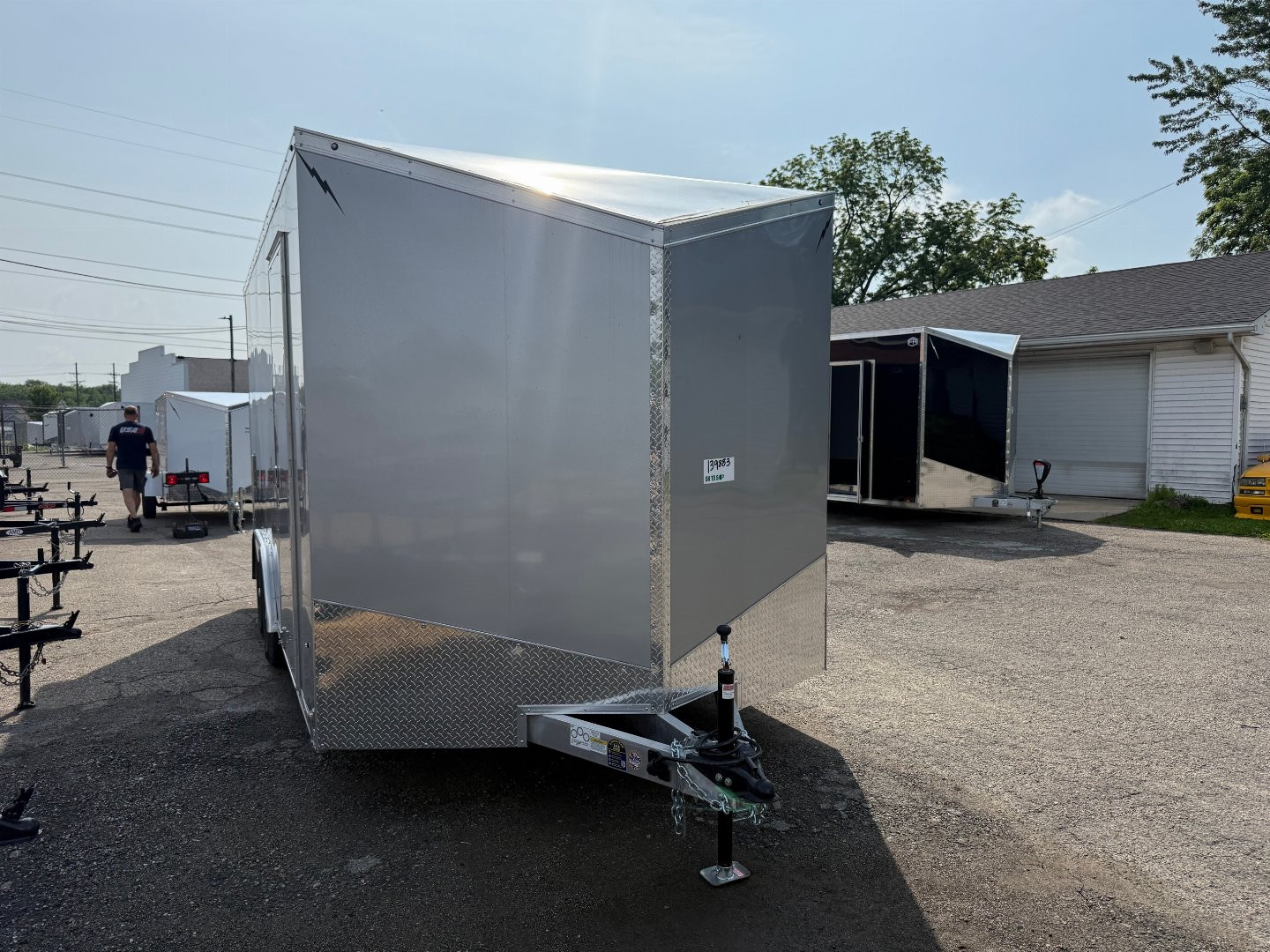 New 2025 Lightning 8.5 x 16 Enclosed All Aluminum Car Hauler with Ramp ...