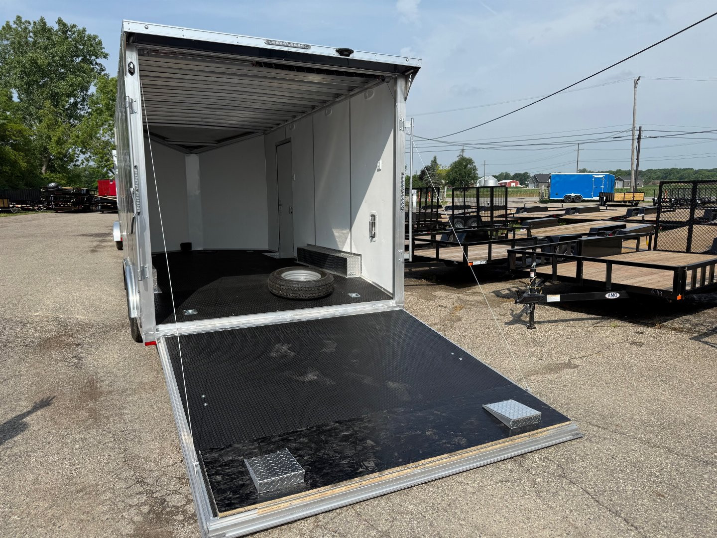 New 2025 Lightning 8.5 x 16 Enclosed All Aluminum Car Hauler with Ramp ...