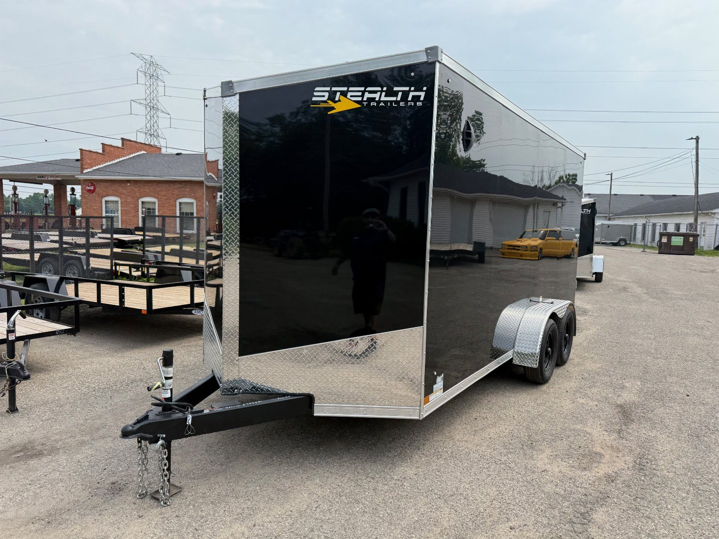 New 2025 Stealth 7 X 16 Cargo / Enclosed Trailer with Ramp and 7ft ...