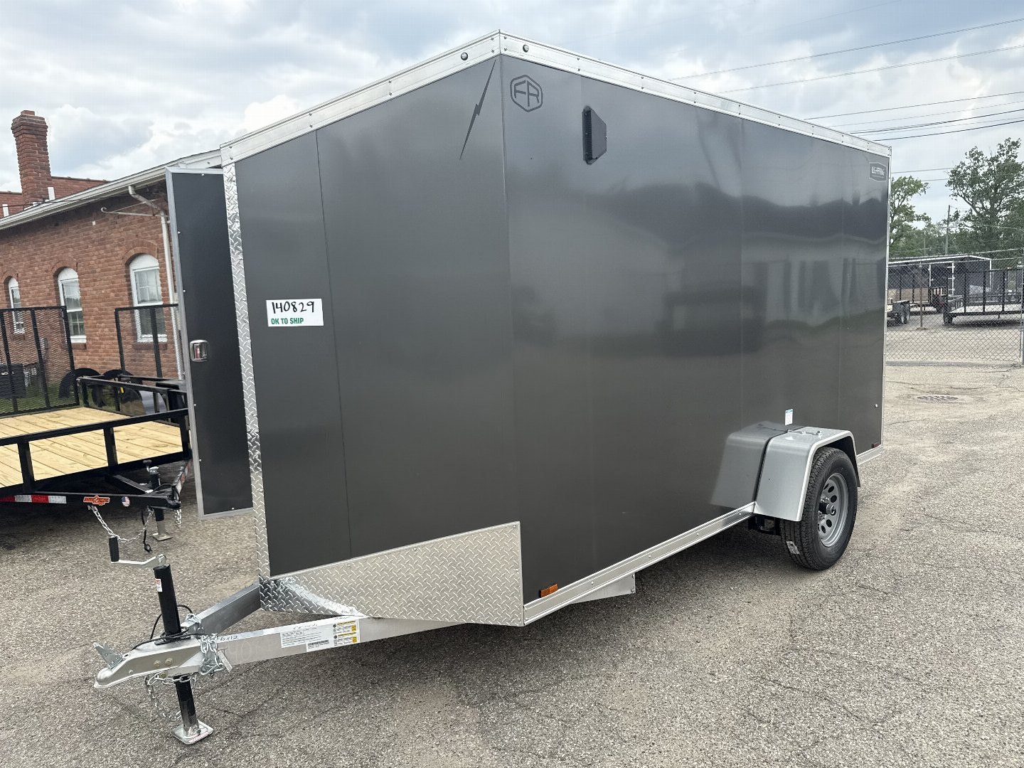 New 2025 6 X 12 Lightning ALL ALUMINUM Enclosed Trailer with 6ft 6in ...