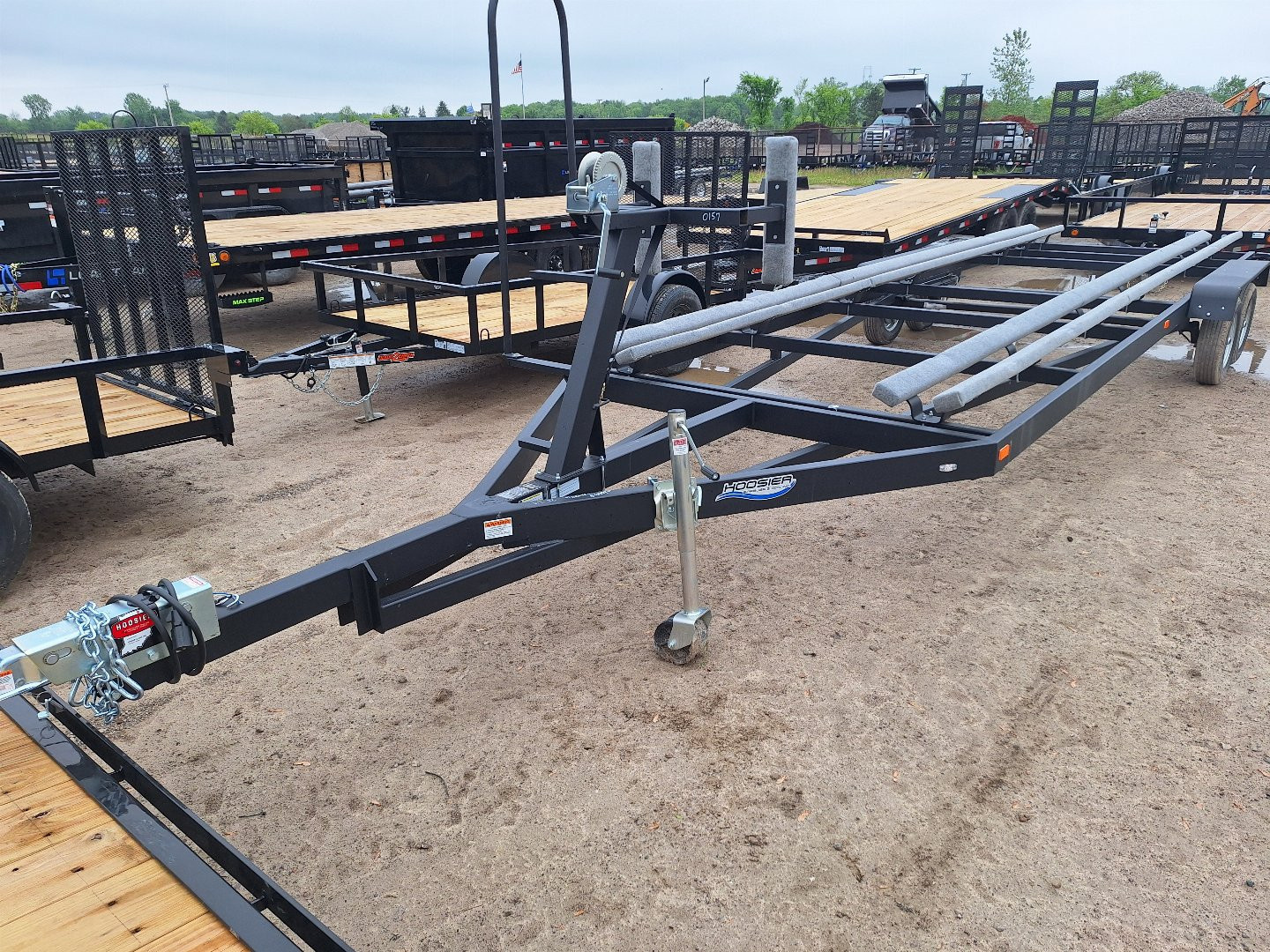 New 2025 Hoosier 24-26 Float on / Bunk Style Pontoon Trailer W/ Brakes