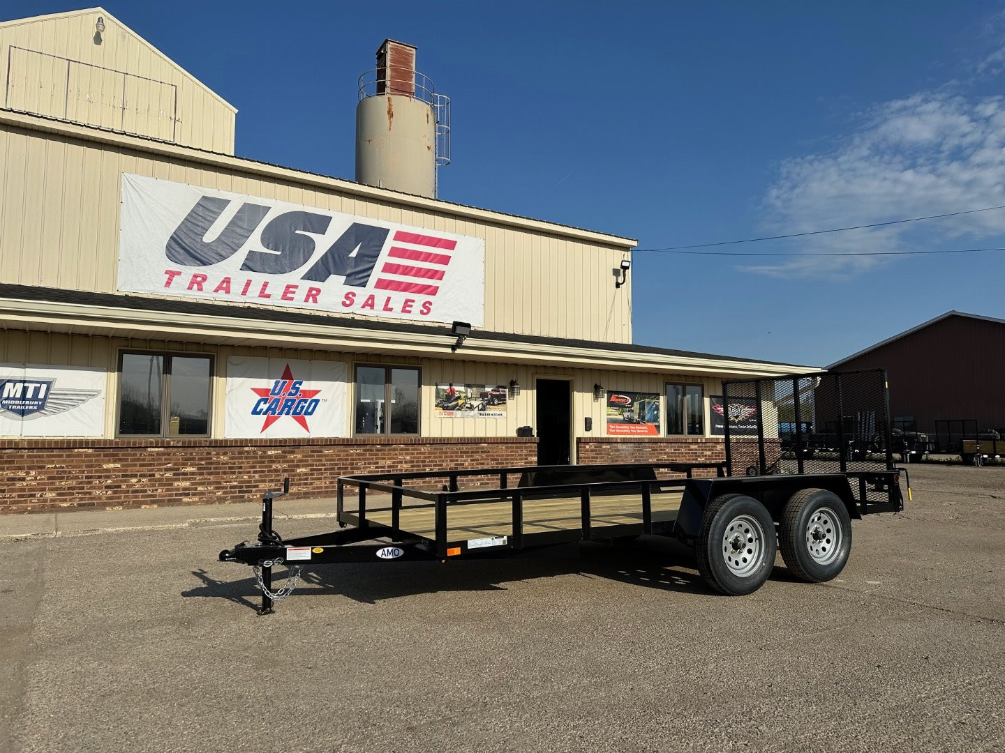 New 2025 AMO6.4X14 7k LED & Spring Assist Fold Flat Gate Tandem Axle 1 ...