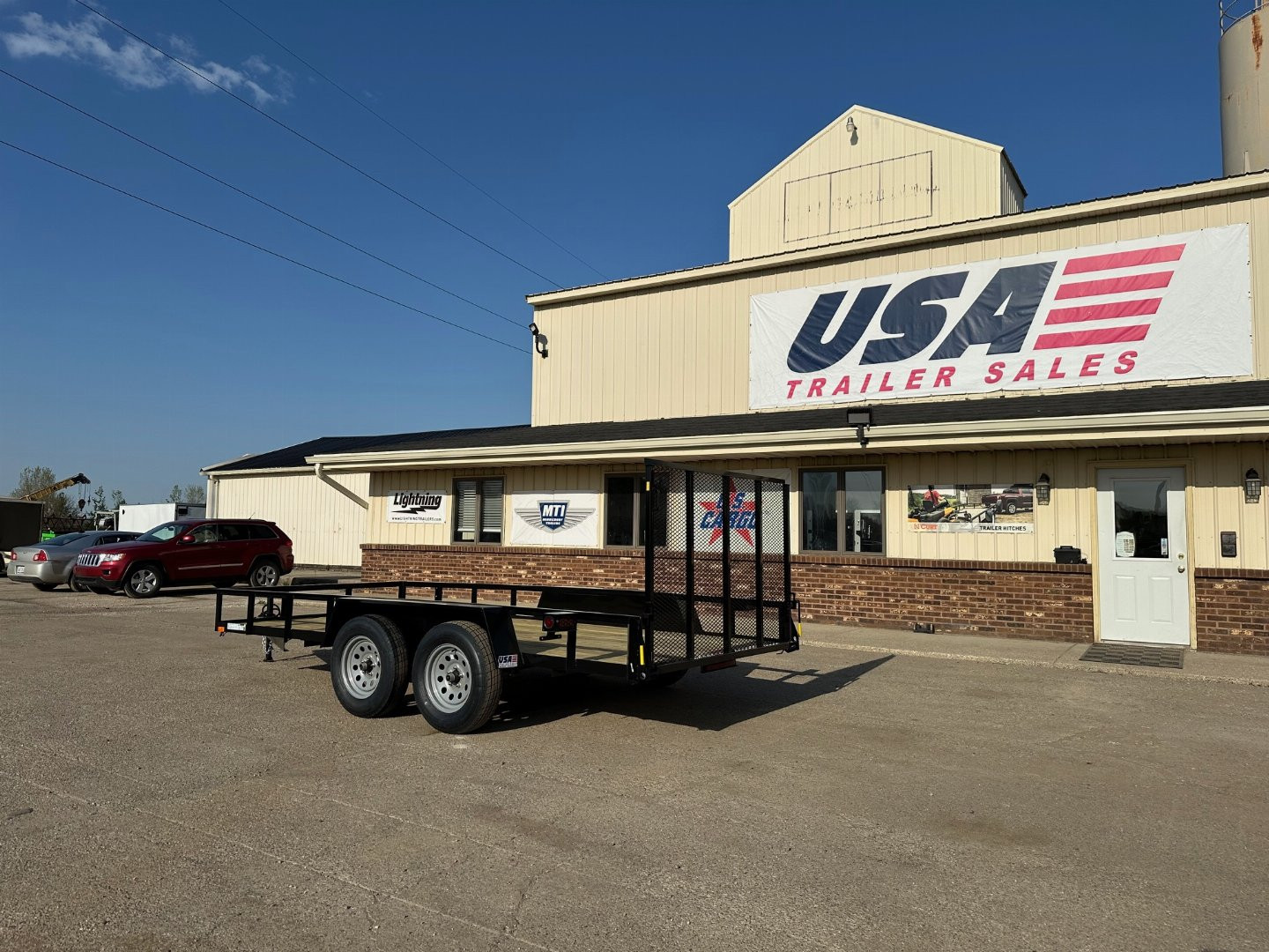 New 2025 AMO6.4X14 7k LED & Spring Assist Fold Flat Gate Tandem Axle 1 ...