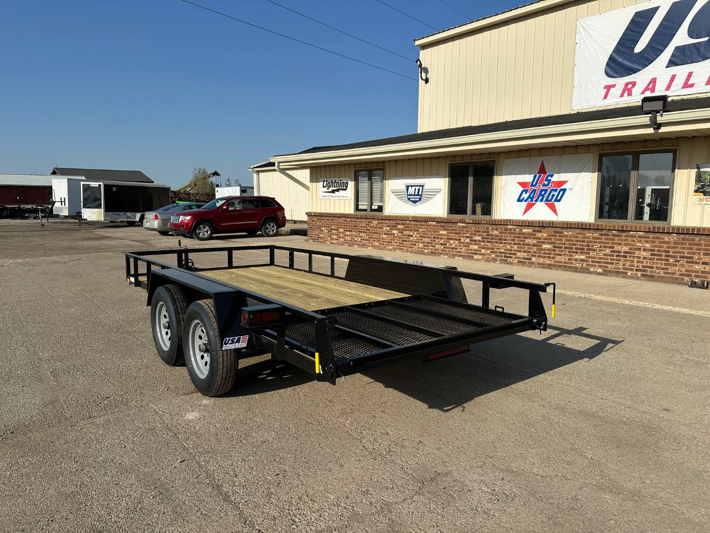 New 2025 AMO6.4X14 7k LED & Spring Assist Fold Flat Gate Tandem Axle 1 ...