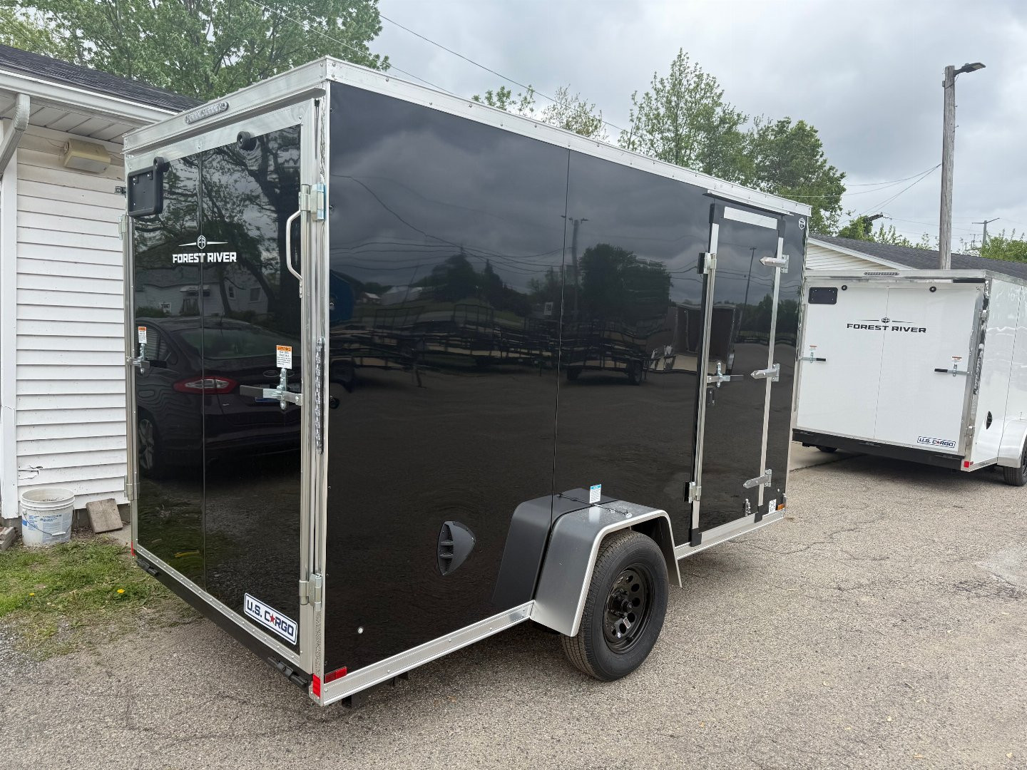 New 2025 US Cargo 6 x 12 Enclosed Trailer Ramp Door with 6FT 6IN ...
