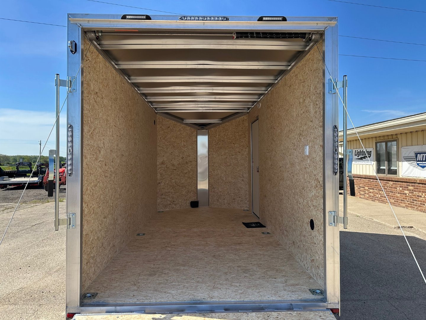 New 2025 LIGHTNING TRAILERS 7X14 V-Nose Ramp Door +12" Cargo / Enclosed ...
