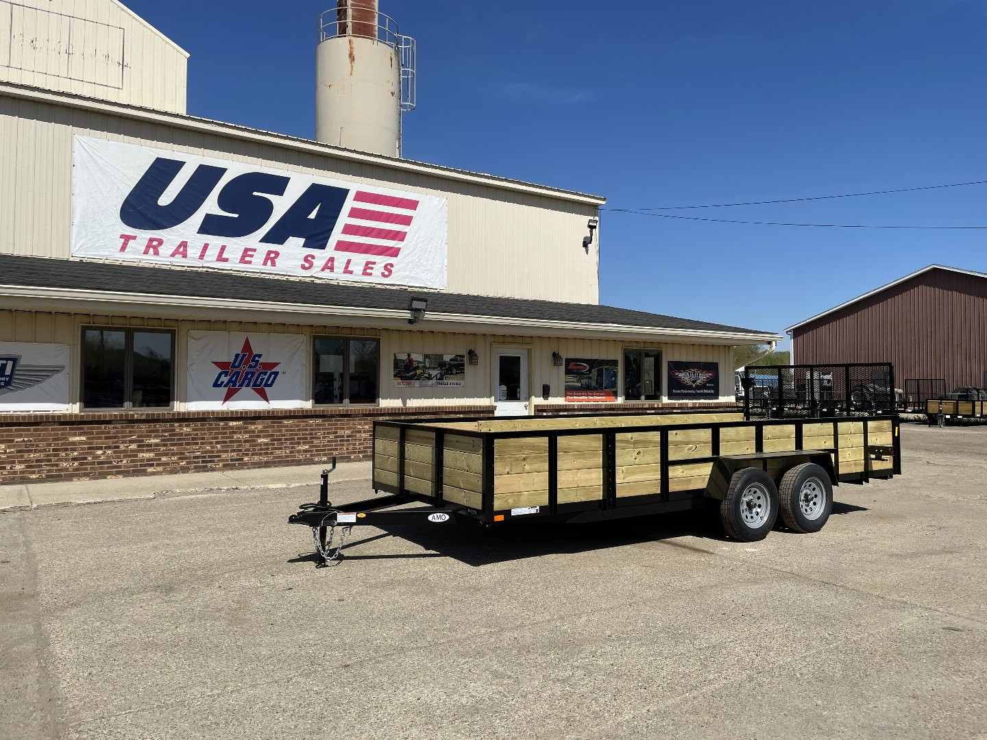 New 2025 AMO 82X18 7k LED & Spring Assist Fold Flat Gate Tandem Axle ...