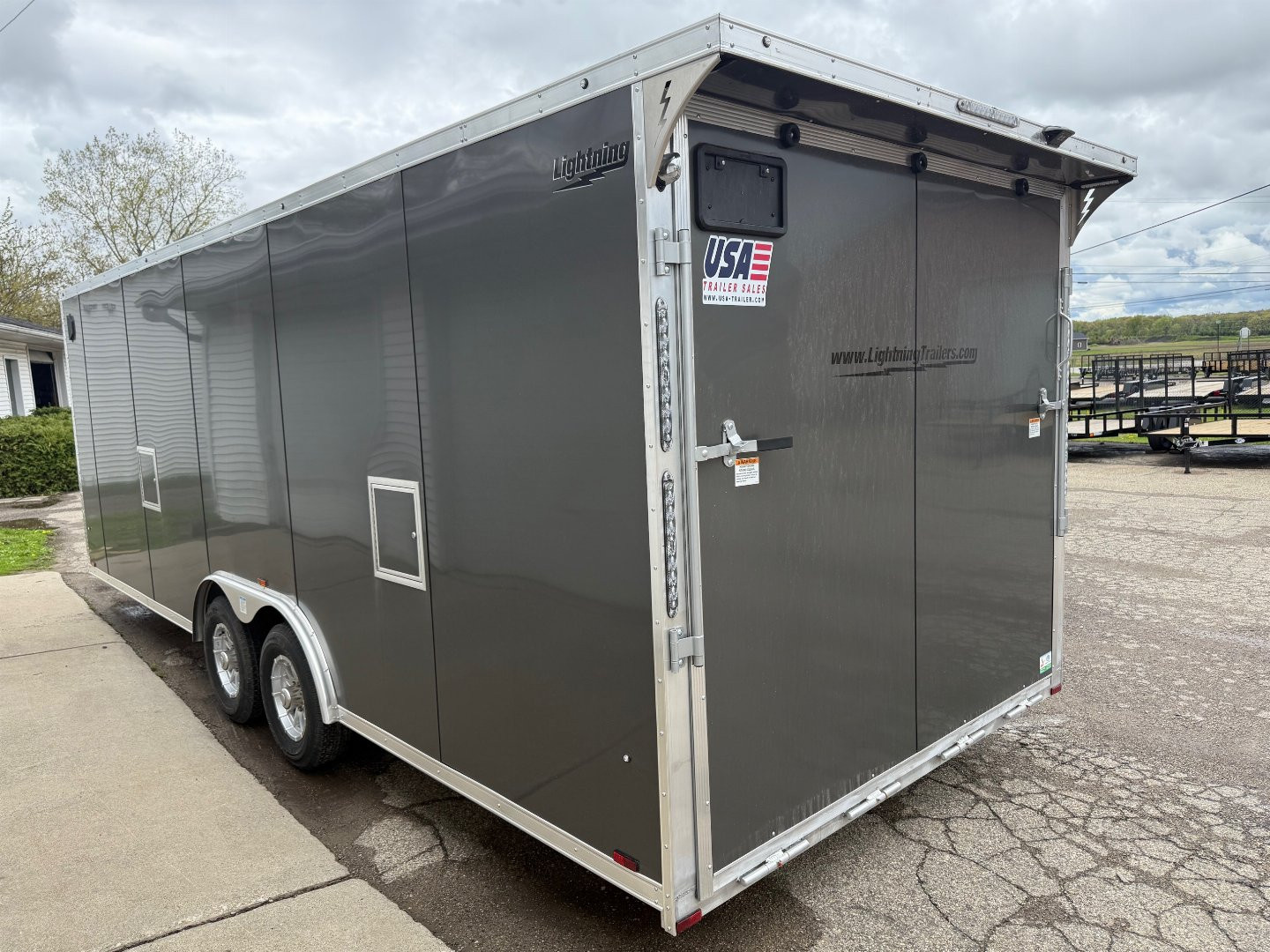 New 2025 Lightning 8.5 x 22 Enclosed All Aluminum Car Hauler with FRONT ...