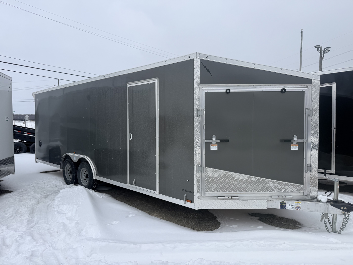 New 2025 Lightning 8.5 x 22 Enclosed All Aluminum Car Hauler with FRONT ...