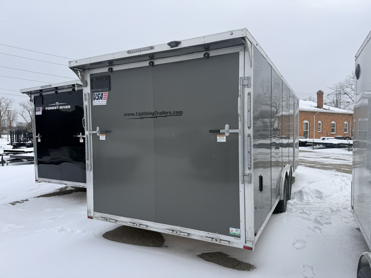 New 2025 Lightning 8.5 x 22 Enclosed All Aluminum Car Hauler with FRONT ...