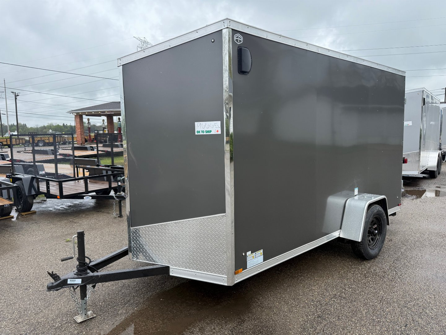 New 2025 US Cargo 6 x 12 Enclosed Trailer Ramp Door with 6FT 6IN ...