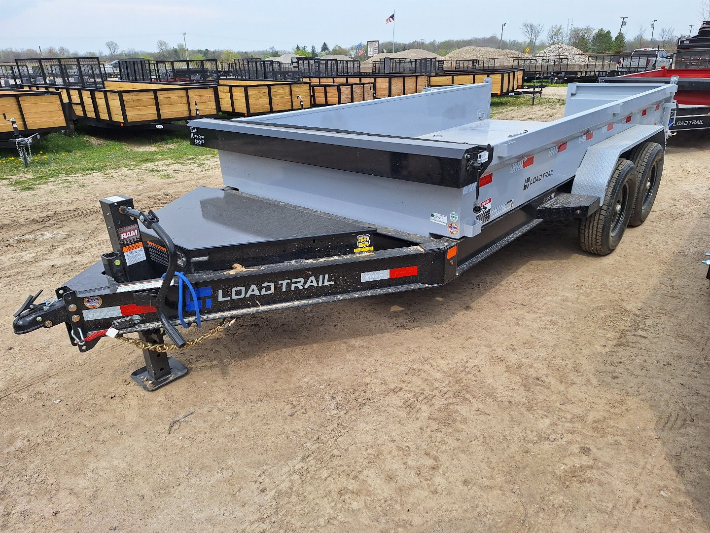 New 2025 Load Trail 83x14 Dump Trailer (Gray)