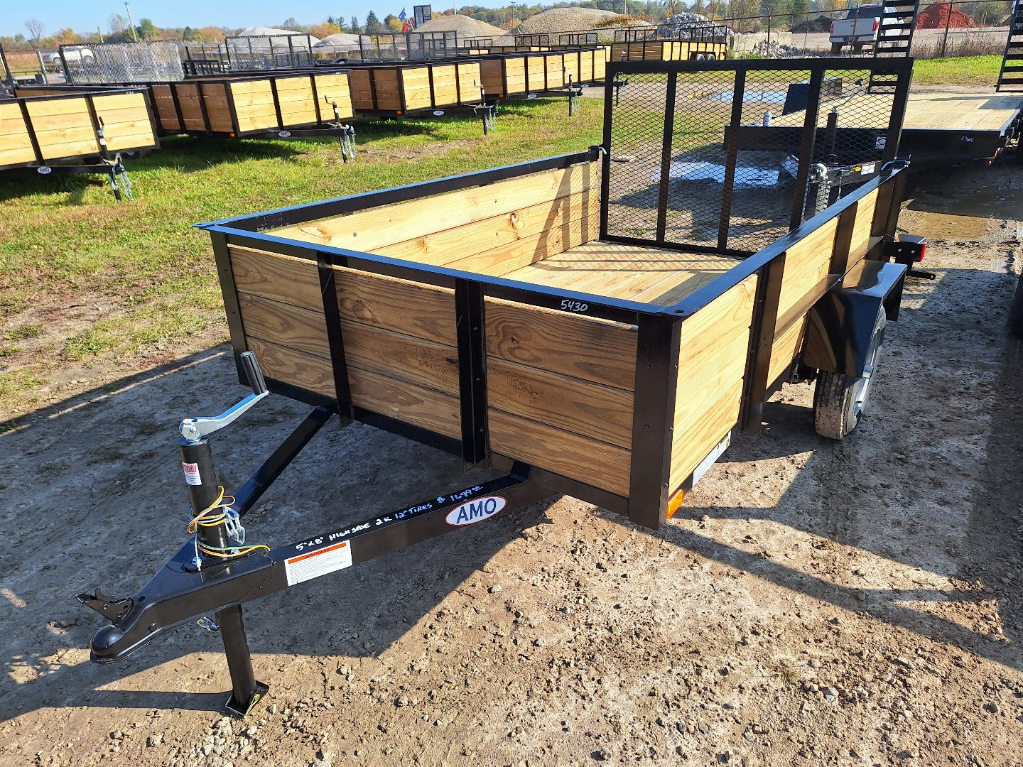 New AMO 5 x 8 2K Woodside Utility Trailer