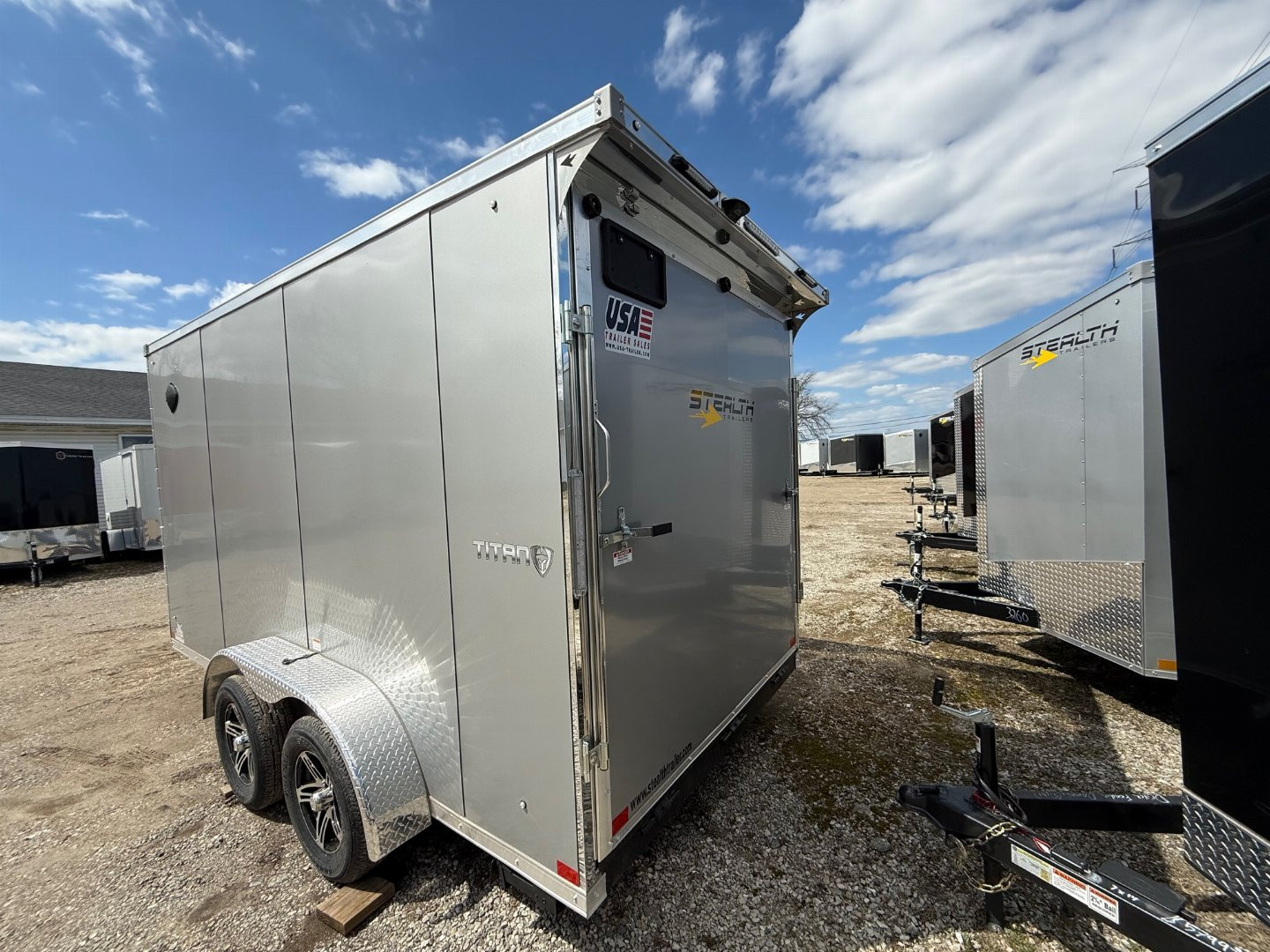 New 2025 Stealth 7 X 14 Cargo / Enclosed Trailer with Ramp with 7ft ...