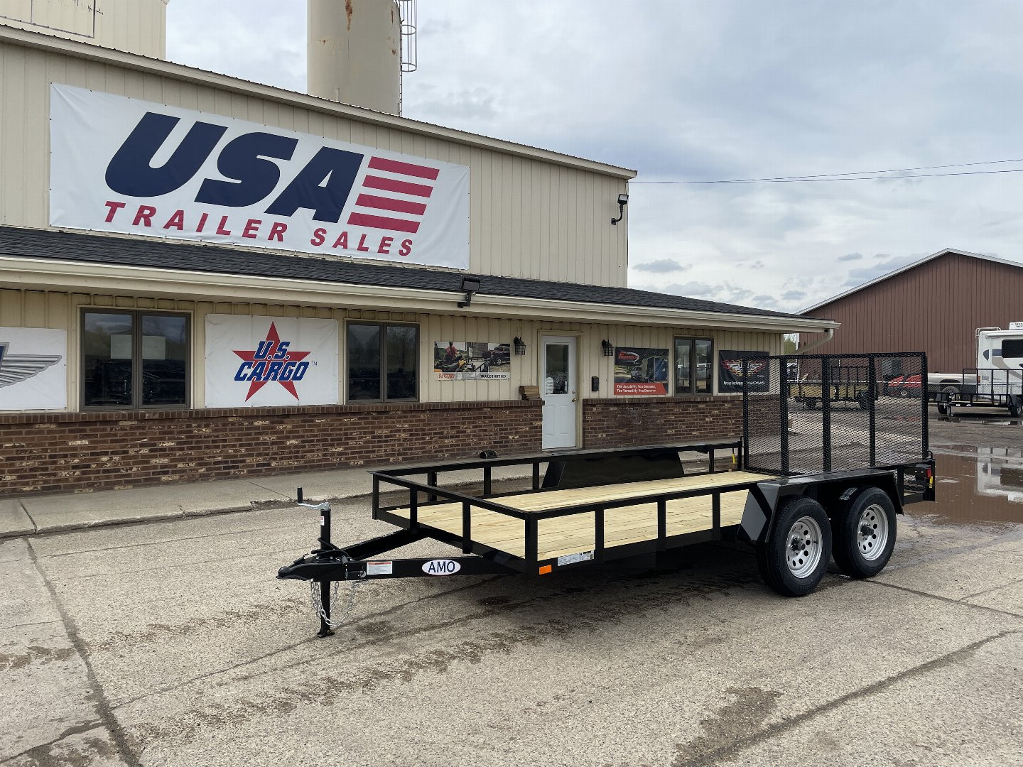 New 2025 AMO 6.4X14 7K Tandem Axle 1-Brake Landscape Trailer for sale ...