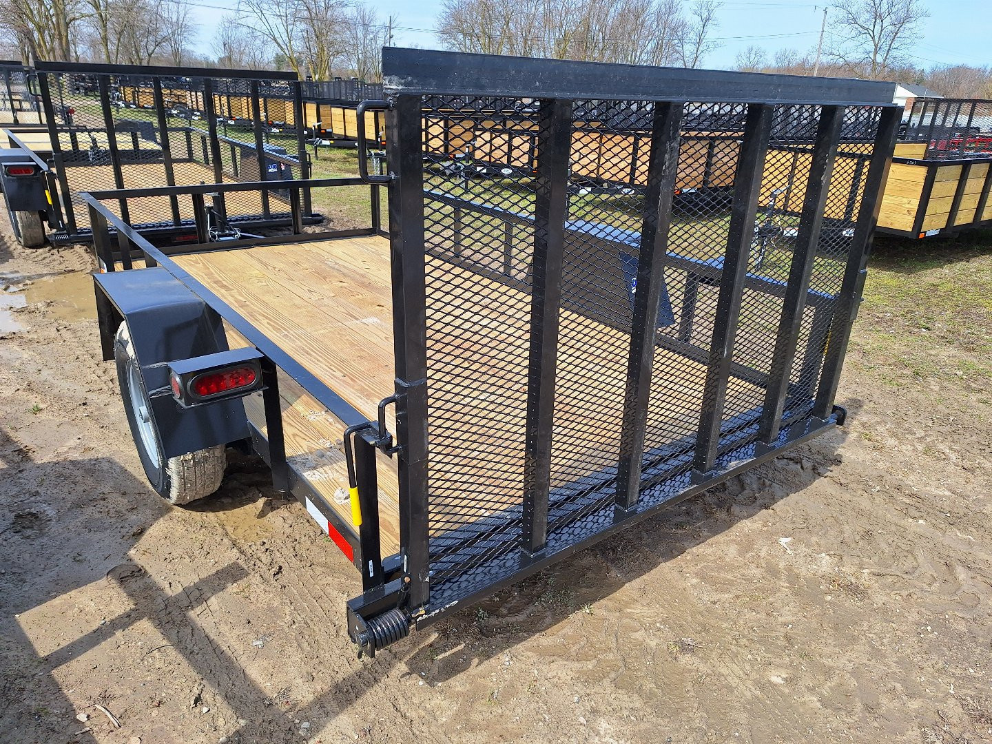 New 2025 AMO 76x12 5K Single Axle Landscape Trailer