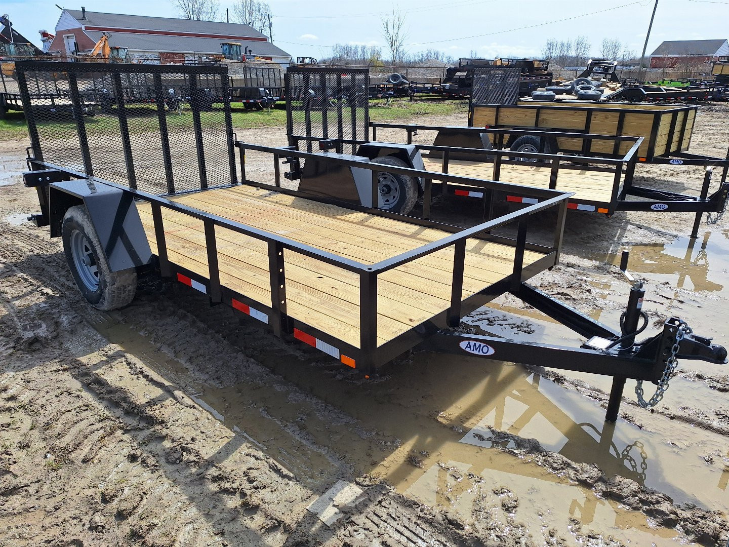 New 2025 AMO 76x12 5K Single Axle Landscape Trailer