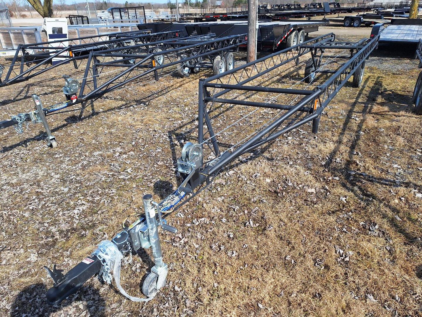 New 2025 Hoosier 20-24' Single Axle Crank Up Pontoon Trailer