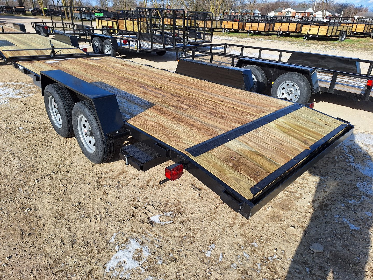 New 2025 AMO 82"x18' 1 Axle Brake Car Hauler Trailer