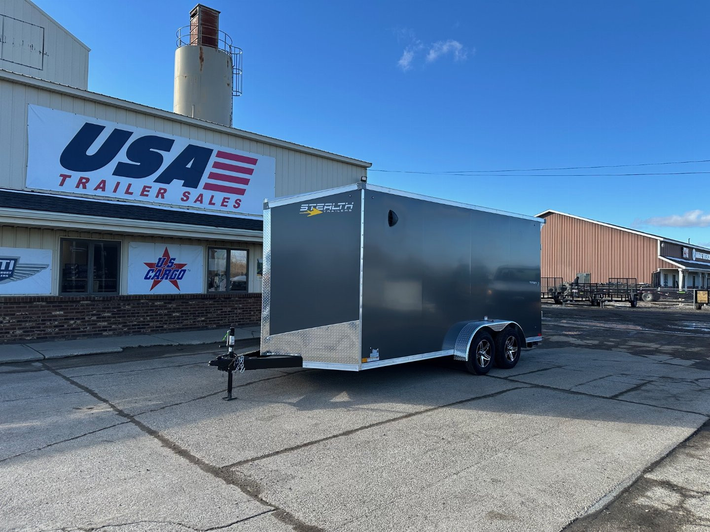 New 2025 Stealth Trailers Titan 7x16 V-Nose Ramp Door 7' Int Height w ...