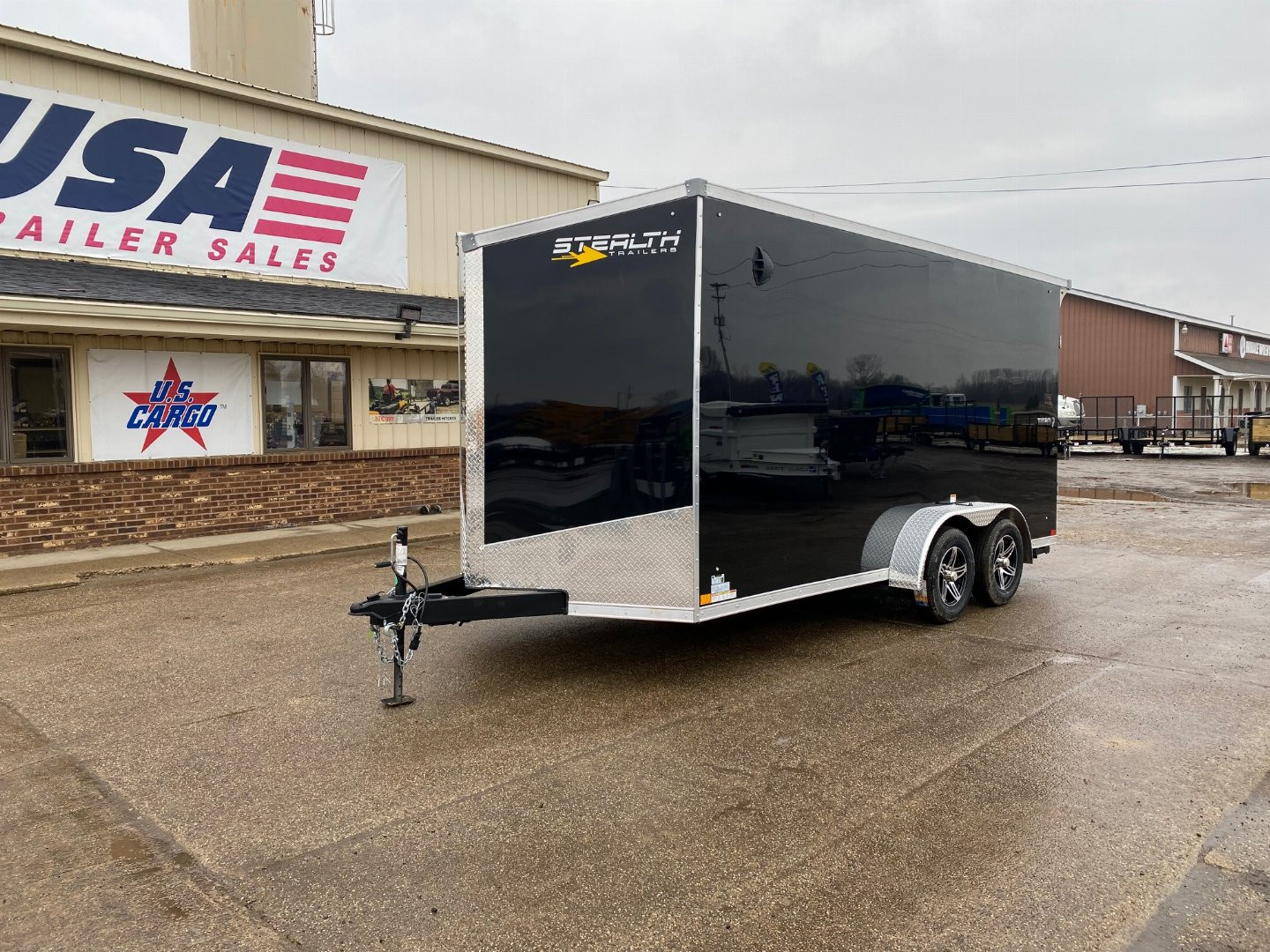 New 2025 Stealth Trailers Titan 7x16 V-Nose Ramp Door 7' Int Height w ...