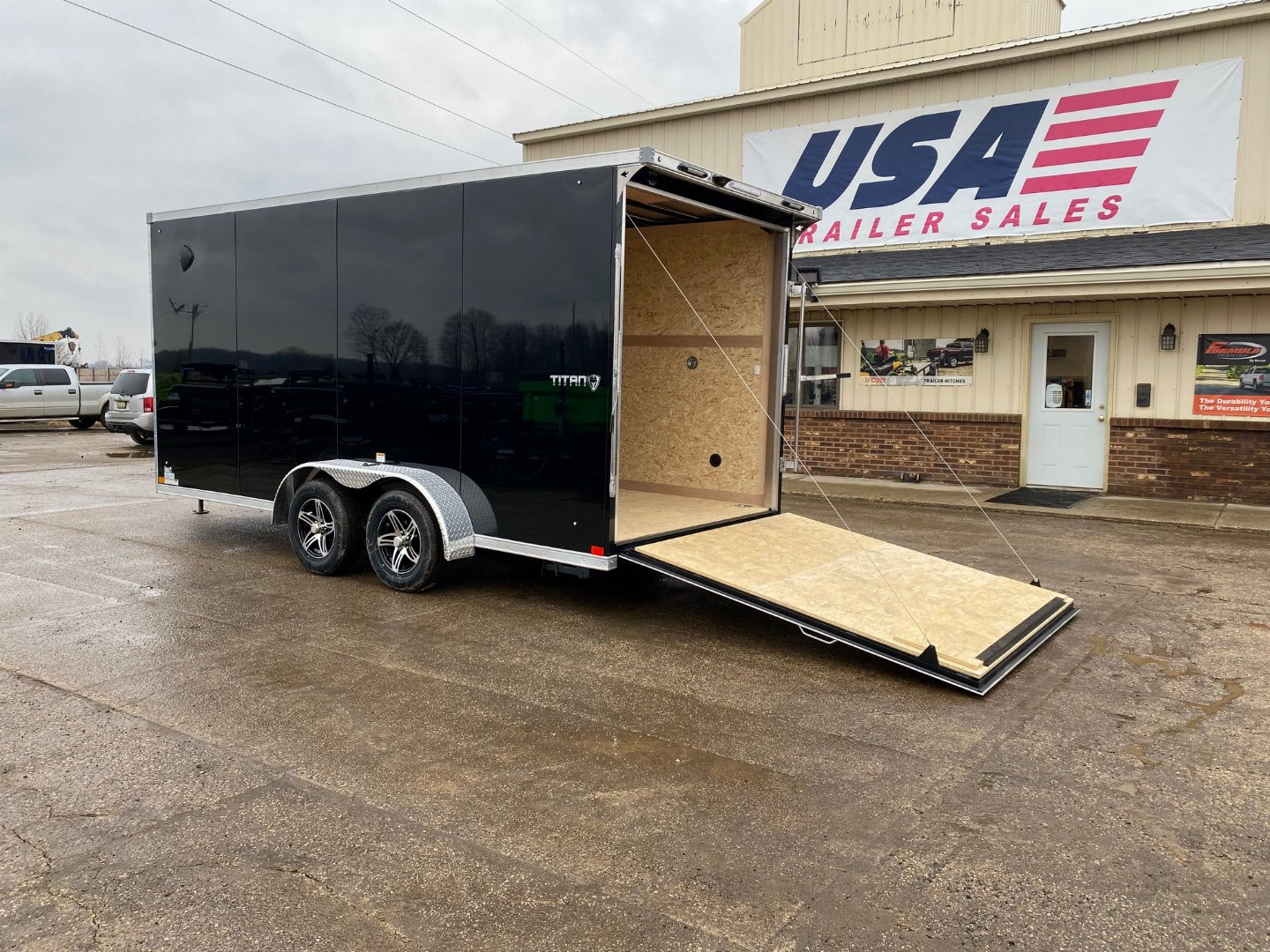 New 2025 Stealth Trailers Titan 7x16 V-Nose Ramp Door 7' Int Height w ...