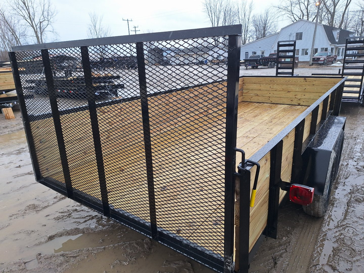 New 2025 AMO 82"x18' High Wood Side Tandem Axle Utility Trailer