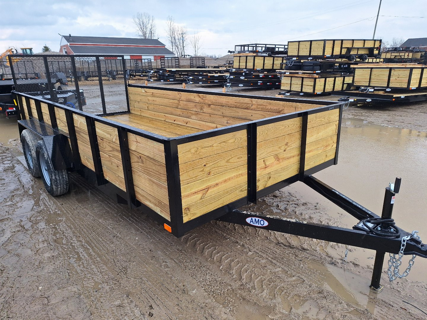 New 2025 AMO 82"x16' High Wood Side Tandem Axle Utility Trailer for ...