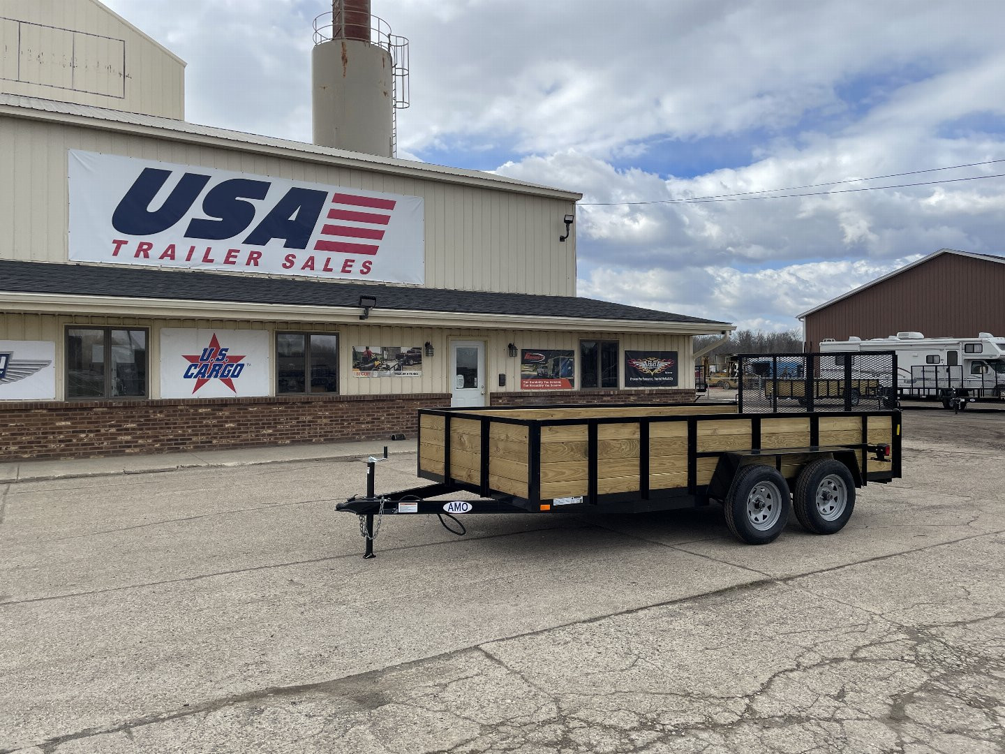 New 2025 AMO 82"X16' Tandem Axle Woodside 2-Brake Landscape Trailer for ...