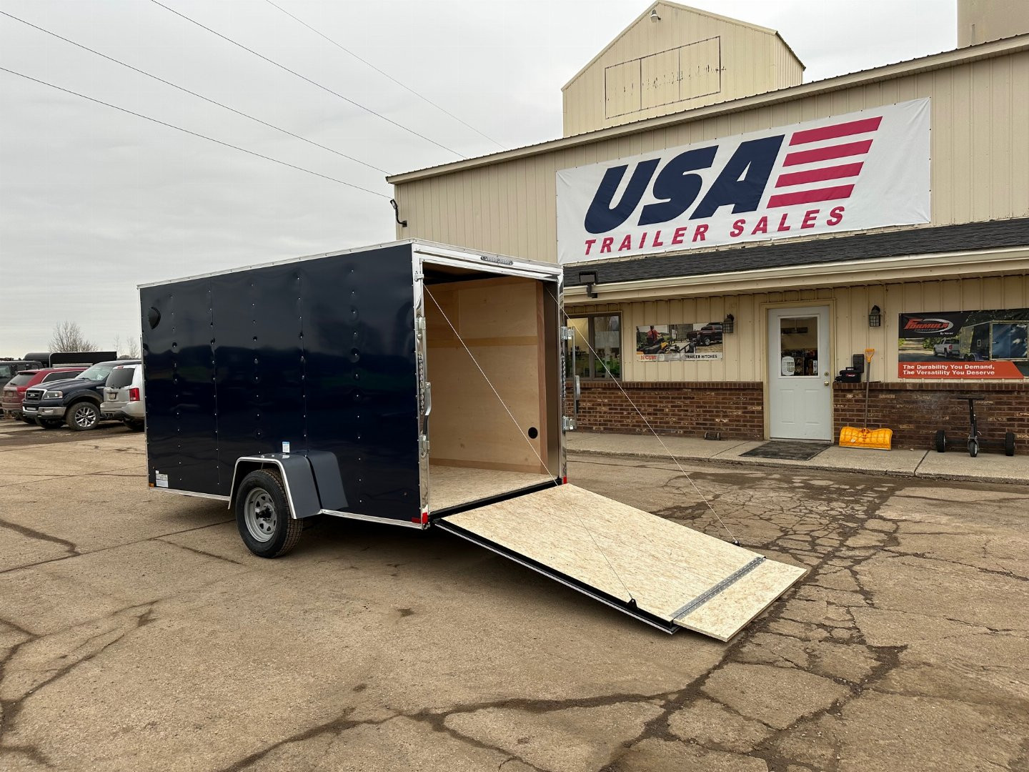 New 2025 US CARGO Scout 6x12 V-Nose Ramp Door Cargo / Enclosed Trailer ...