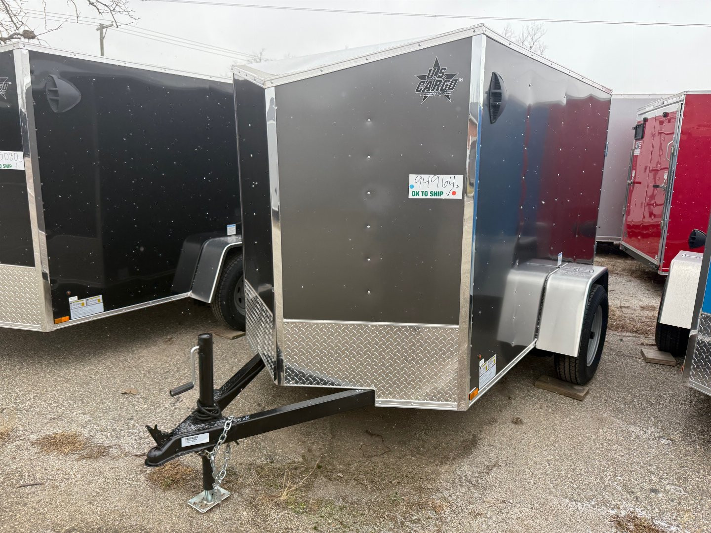 New 2025 US Cargo 5 x 8 Enclosed Trailer w/ Ramp Door (Single) Cargo ...