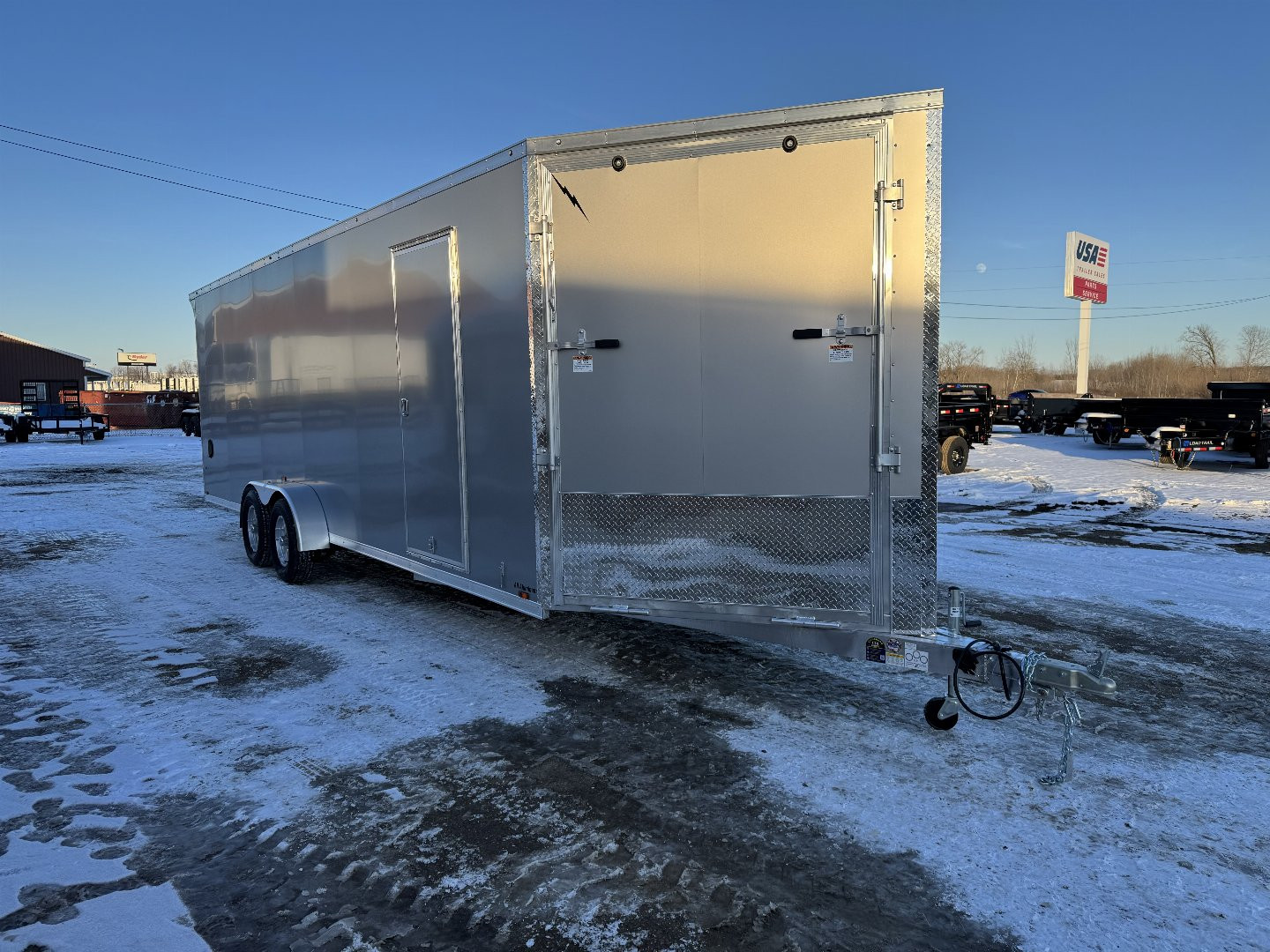 New 2025 Lightning Trailers 7x29 Aluminum 4-Place + 12 Snowmobile ...