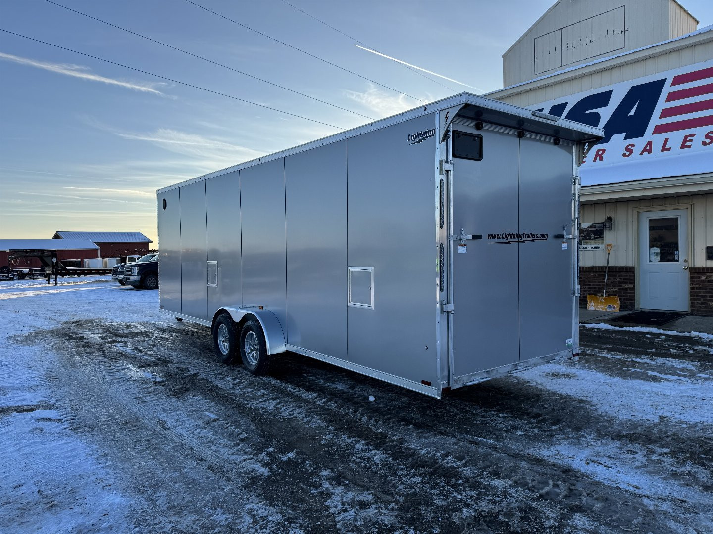 New 2025 Lightning Trailers 7x29 Aluminum 4-Place + 12 Snowmobile ...