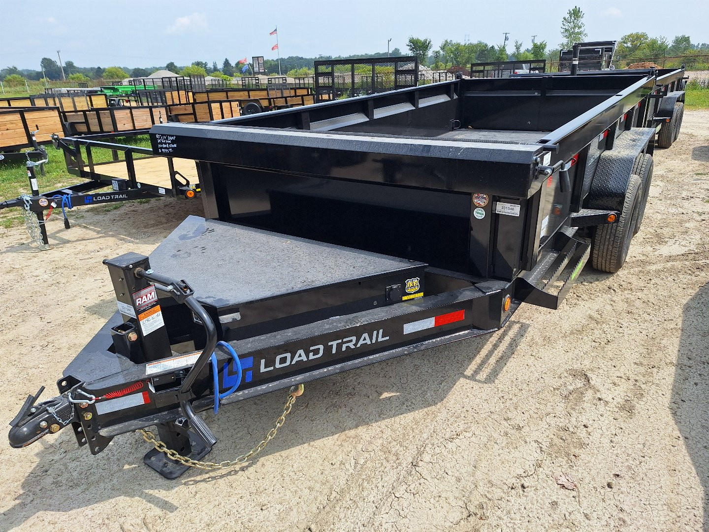 New 2025 Load Trail 83"x14' 2 Ft Wall Dump Trailer