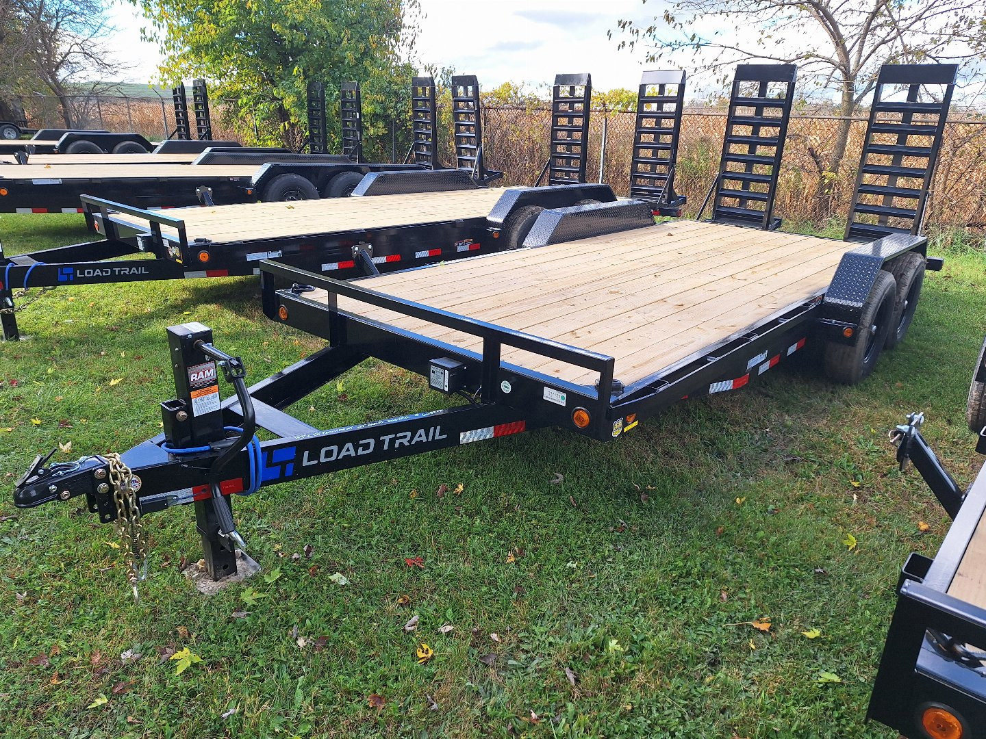 New Load Trail 83x20 14K Equipment Trailer and Equipment HD Ramps for ...