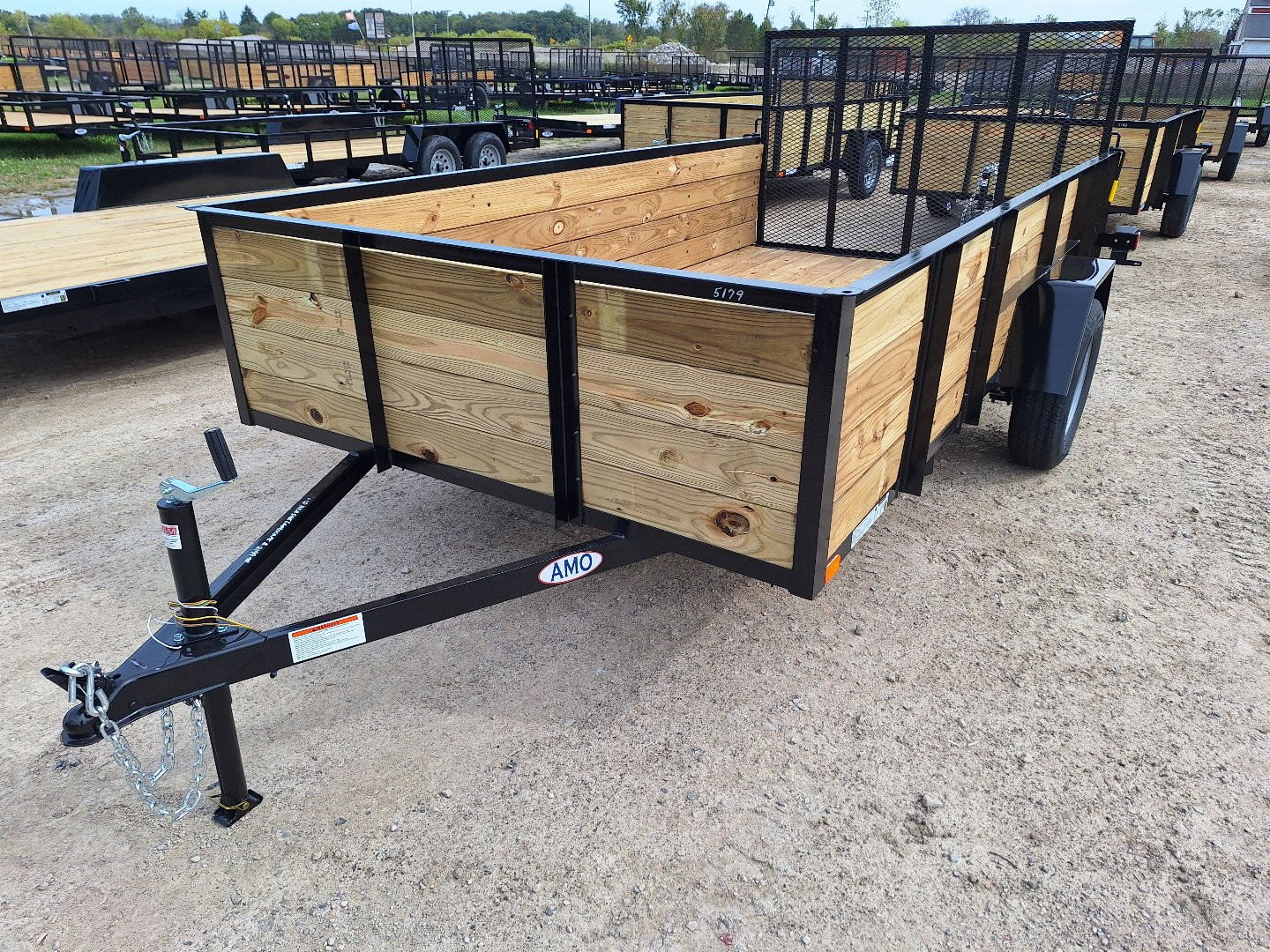 New 2025 AMO 76"x12' Woodside Utility Trailer for sale in New Boston, MI
