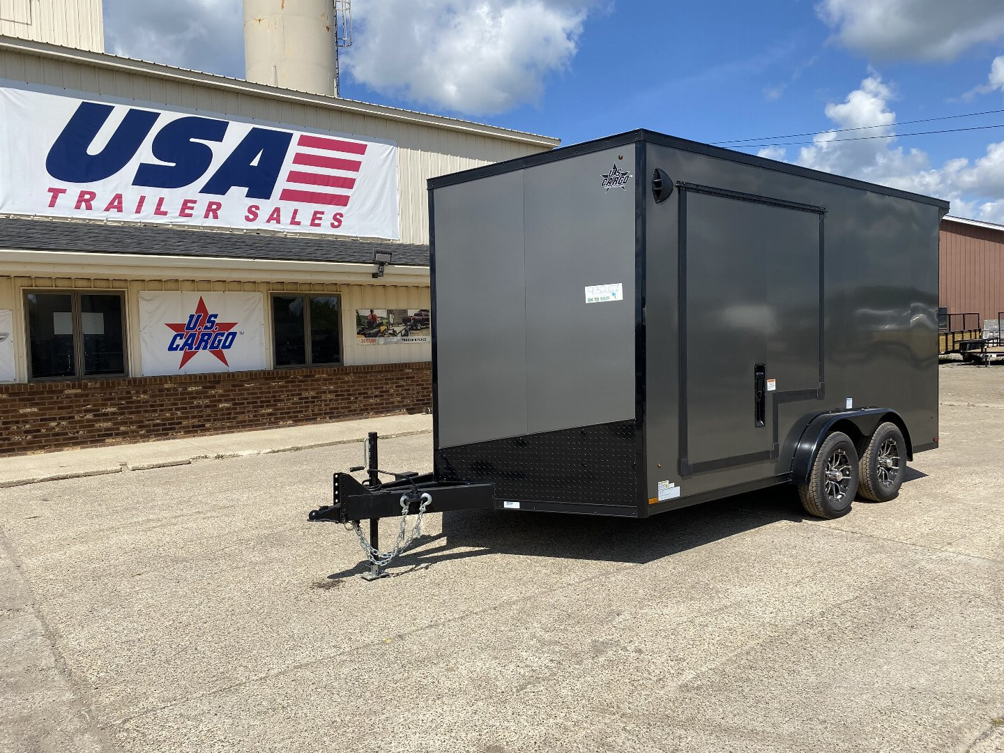 New 2025 US CARGO Ranger 7.5x16 UTV V-Nose Ramp Door +12" Cargo / Enclosed Trailer