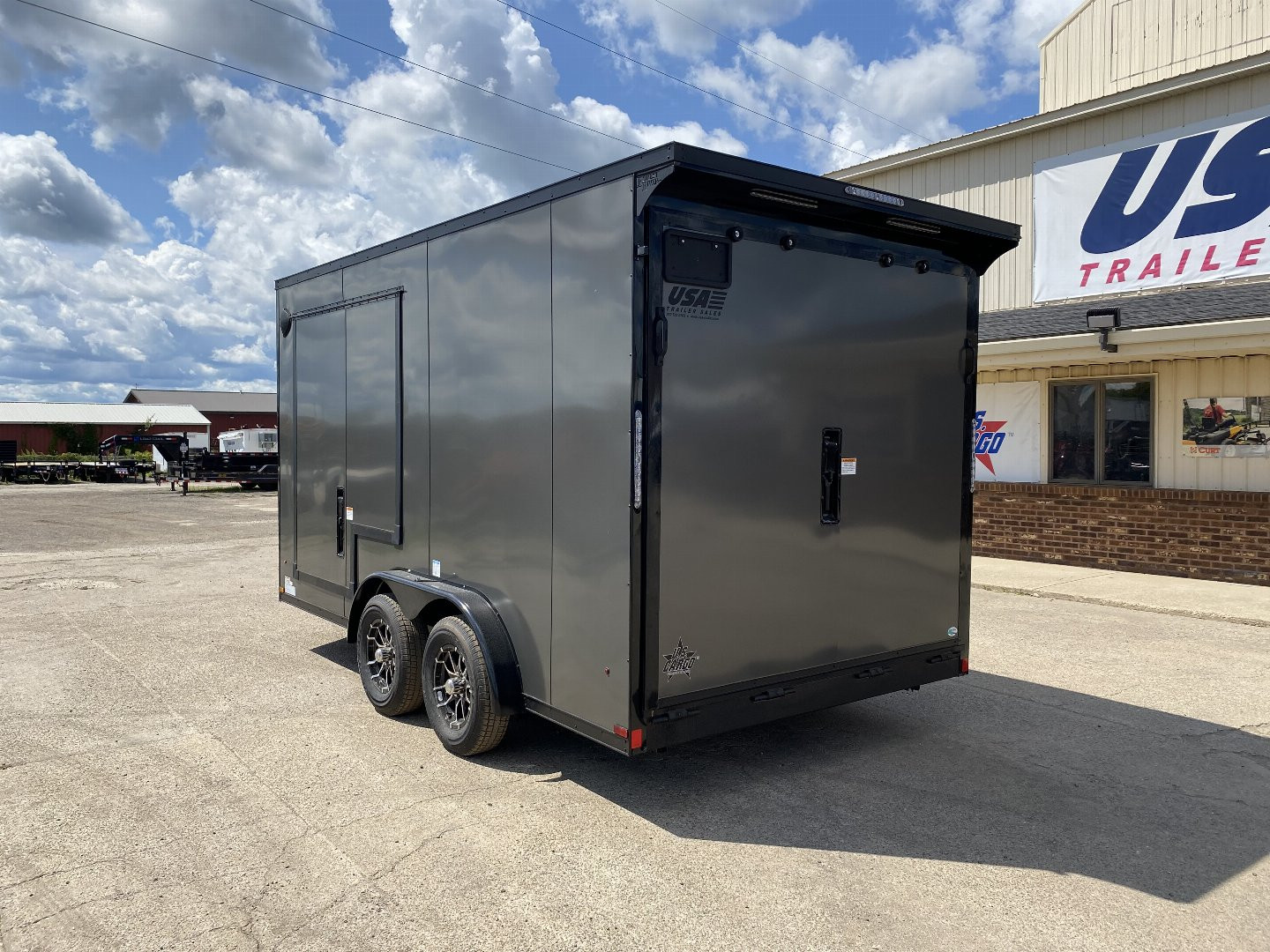 New 2025 US CARGO Ranger 7.5x16 UTV V-Nose Ramp Door +12" Cargo ...