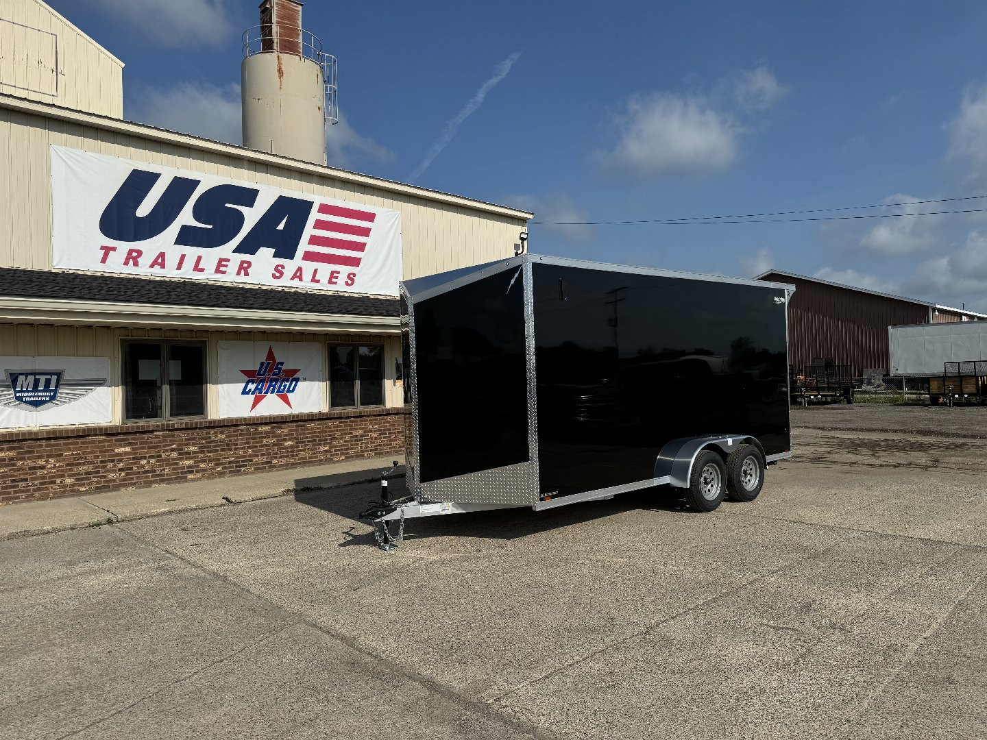 New 2025 LIGHTNING TRAILERS 7X16 Aluminum V-Nose Ramp Door 7ft Int w ...