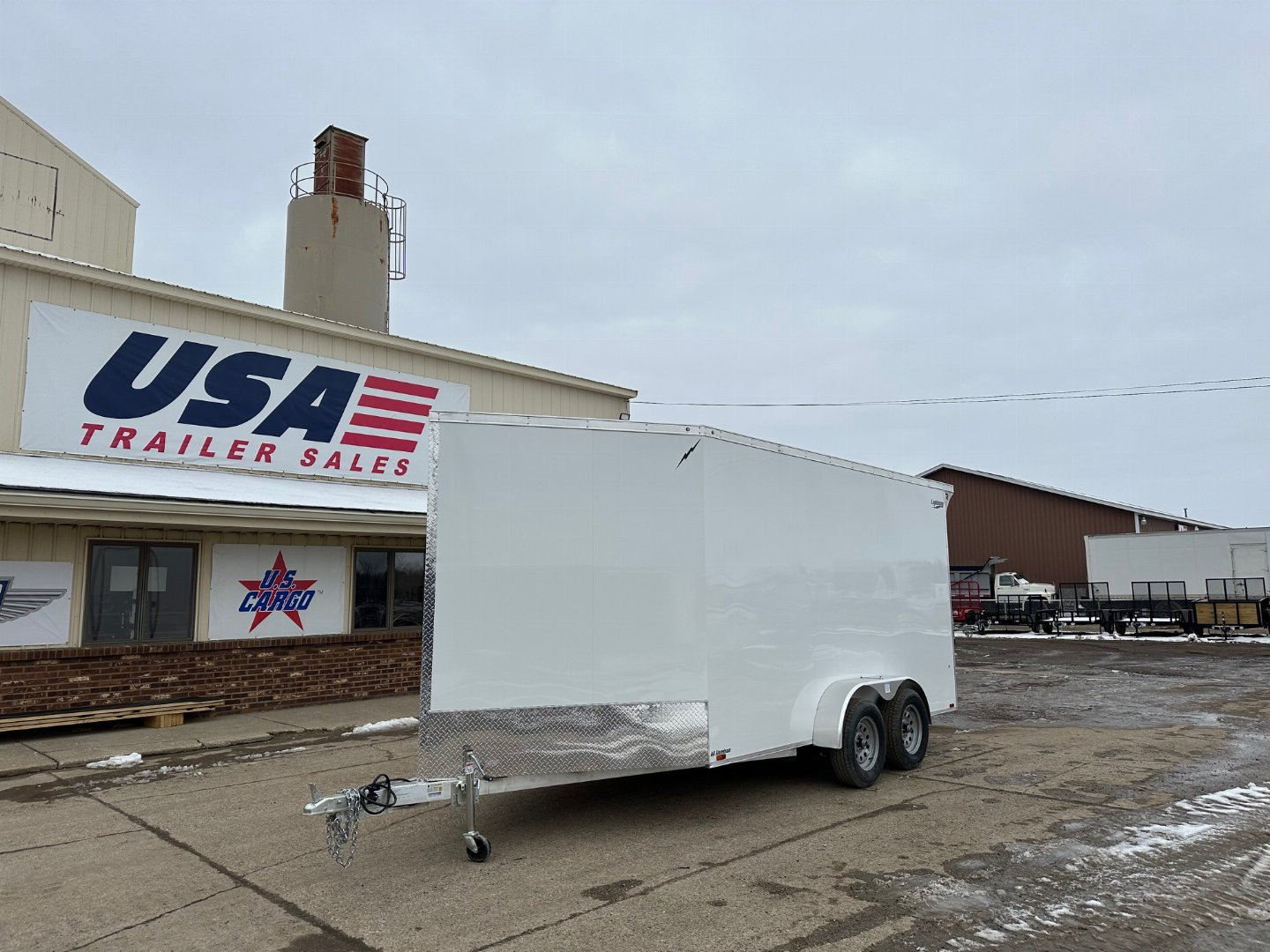 New 2024 LIGHTNING TRAILERS LTFES714TA2- 7 x 19 Snowmobile Trailer for ...