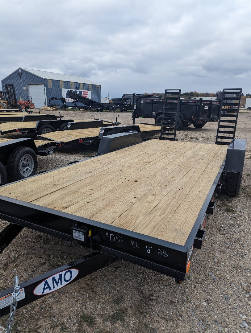 New 2024 AMO 18' SKIDSTEER 10K Equipment Trailer for sale in Grawn, MI