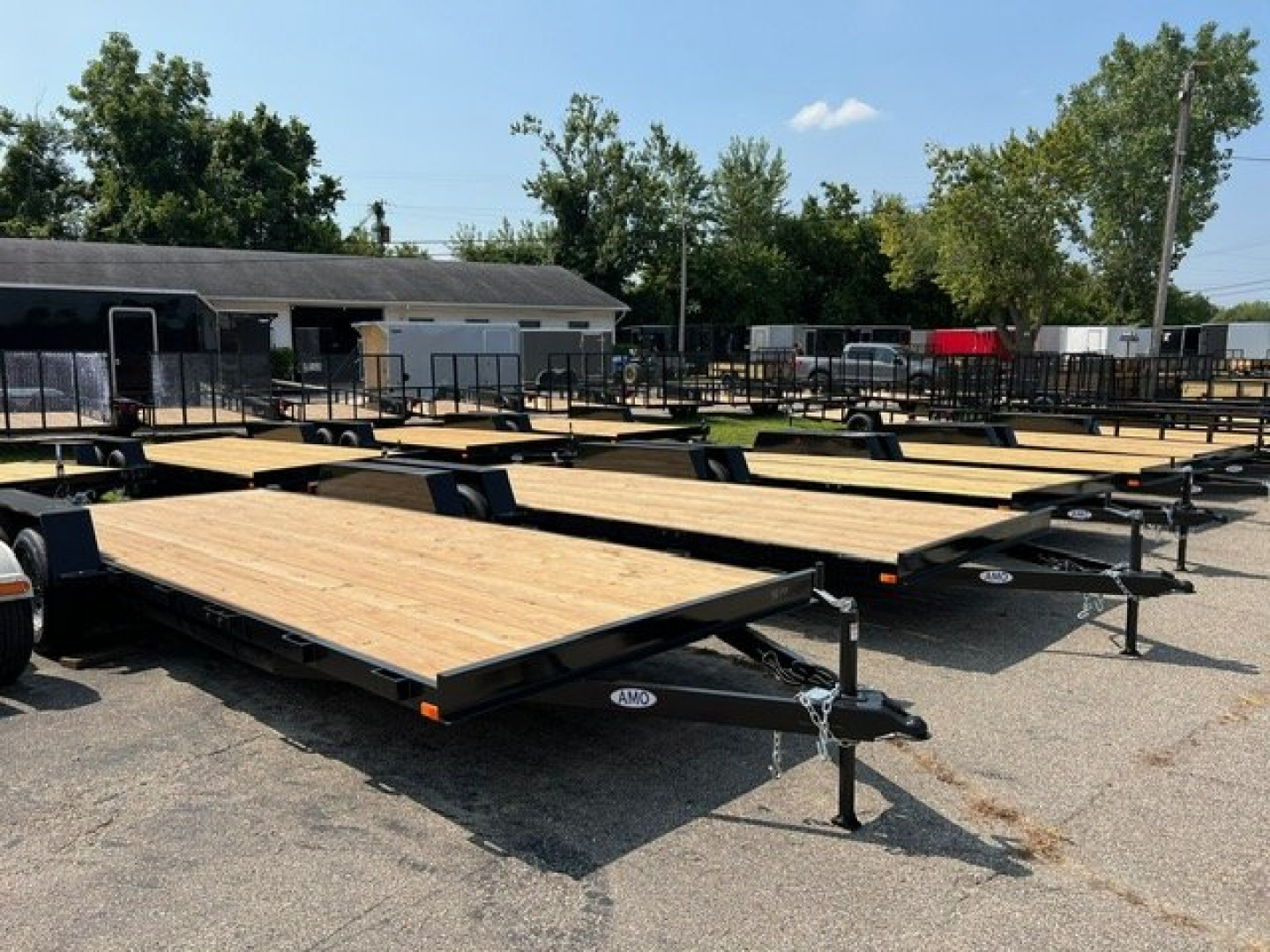 New 2025 AMO 20ft Wood Deck Car Hauler Trailer w/ 2 Axle Brake for sale ...