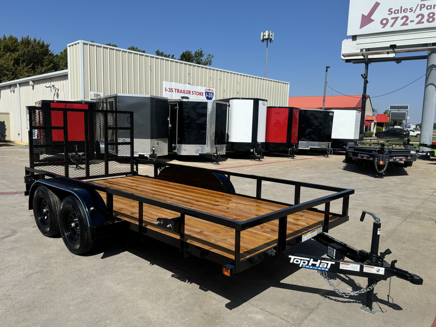 New 2025 TOP HAT TRAILERS Lite Duty Utility - 14'x77" LDT Utility Trailer
