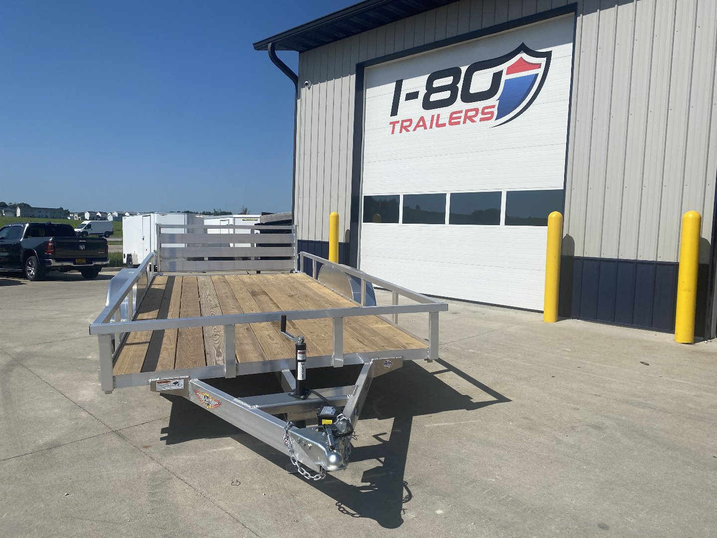 New 2025 H&H Aluminum 82"x16' 7k Rail Side Utility Trailer