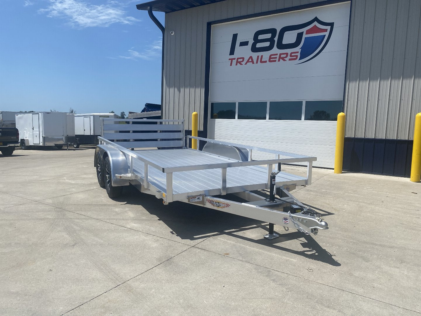 New 2025 H&H Aluminum 82"x14' 7k Rail Side Utility Trailer