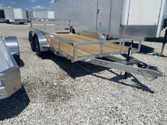 New 2025 H&H Aluminum 82"x14' 7k Rail Side Utility Trailer