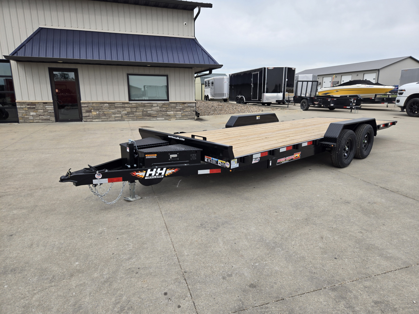 New 2026 H&H Black 82"x24' 10k Electric Tilt Speed Loader Car Hauler ...